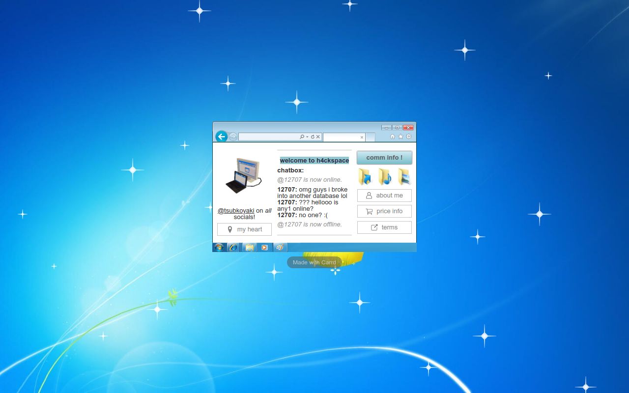 yaki’s commission carrd!